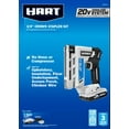 HART 20-Volt 3/8 Inch Crown Staple Gun Kit (1) 20-Volt 1.5Ah Lithium ...