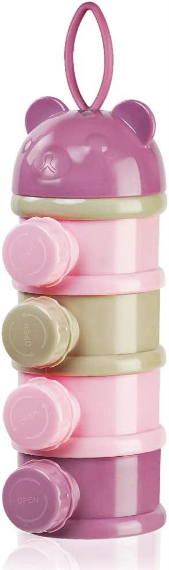 Dosificador de leche, dispensador de polvo portátil, 4 compartimentos y ...