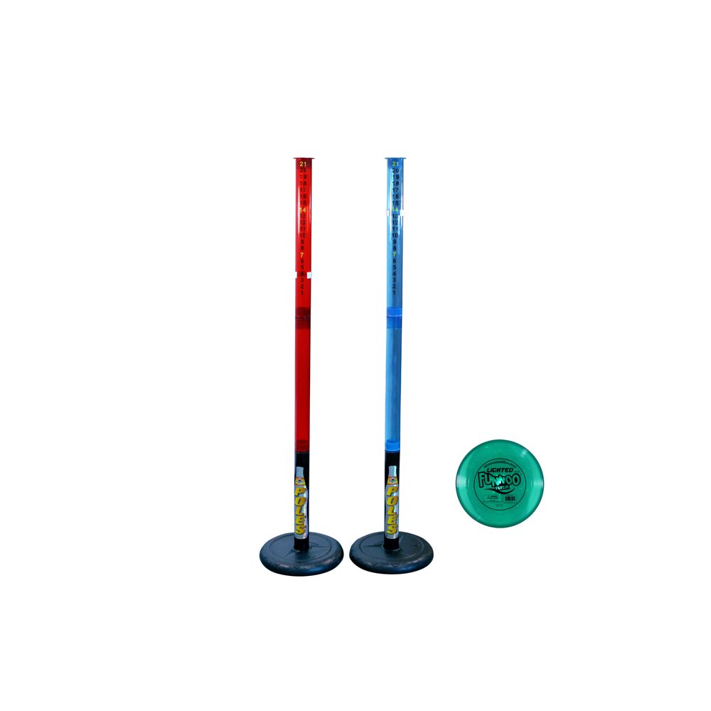 Backyard Fun - Lighted Deluxe Disc & Poles Game - Poles, Yard/Beach ...