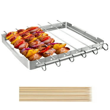 Celebrate Kebabs Hanger Skewer Stand Roaster Rack Stainless Vertical ...