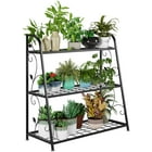 Miumaeov 3 Tier Flower Pot Plant Stand Metal Shoe Shelf Display ...