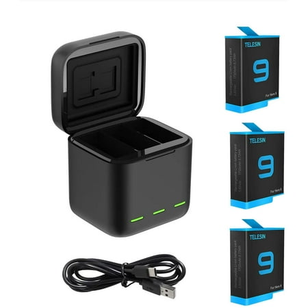 Magnetic Triple Charger Battery Storage Charging Box with Replacement ...