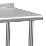 ModFusion 48" Stainless Steel Prep Table with Hooks, Backsplash, 4x2x2 ...