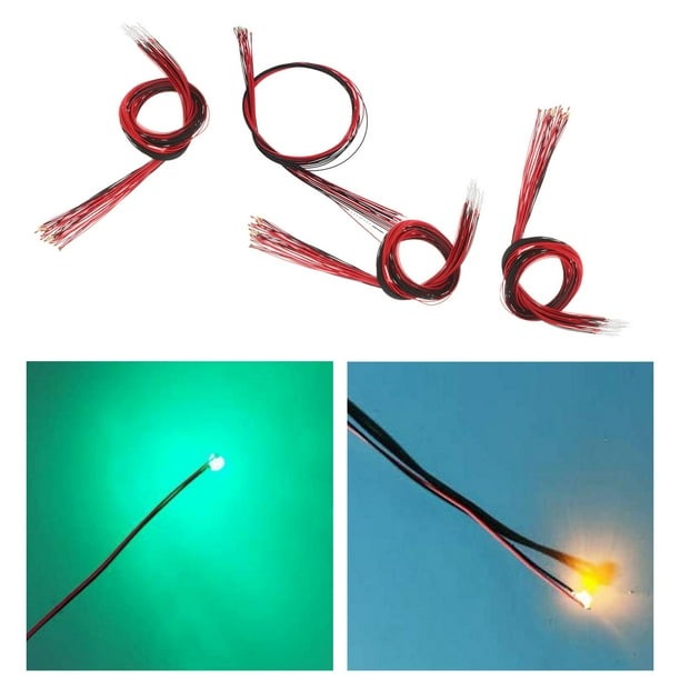 80 Pieces Mini Pre Wired SMD Lights Pre Soldered Micro LEDs Lamps N ...