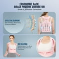 MUSICOZY Back Brace Posture Corrector for Women and Men Pink Medium ...