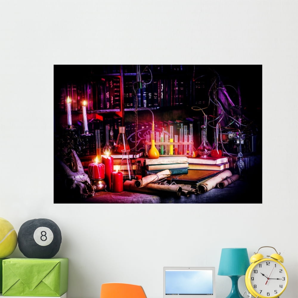Ancient Laboratory Wall Mural by Wallmonkeys Peel and Stick Graphic (48 ...