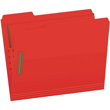 Fastener Folders, 1/3 Cut, Reinforced Tab, 2 Fasteners, Letter Size ...