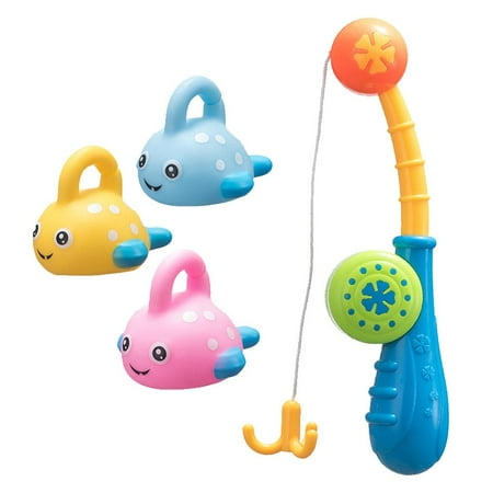 Kids Bath Toys Set Bathtub Fishing Game Water Toys Colorful Floating ...