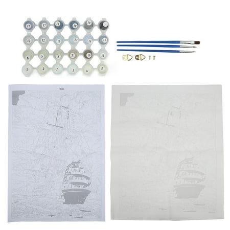 Paint By Numbers 15.7x19.7in Sailing Warship Waterproof Fadeless Easy ...