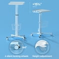 ONKRON Mobile Adjustable Portable Laptop Stand - Ergonomic Rolling ...