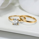 Envy Wedding Ring Set by Ginger Lyne Sterling Silver Engagement Ring ...