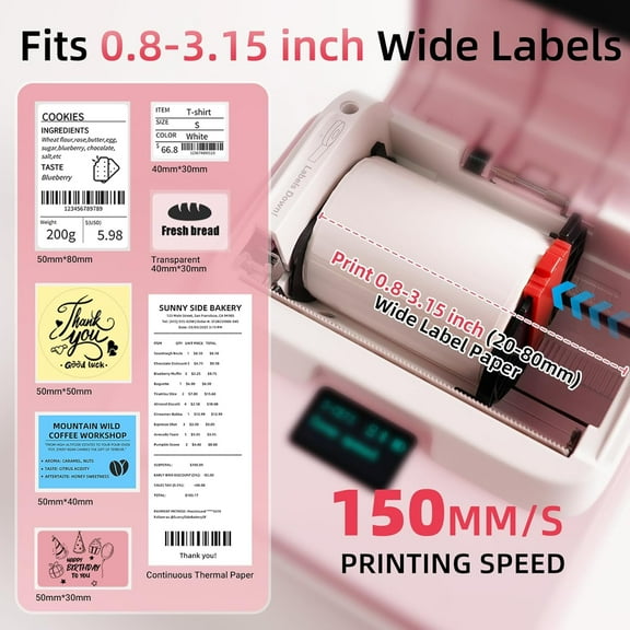 "JADENS Thermal Bluetooth Label Printer for Shipping Packages 4""x6 ...