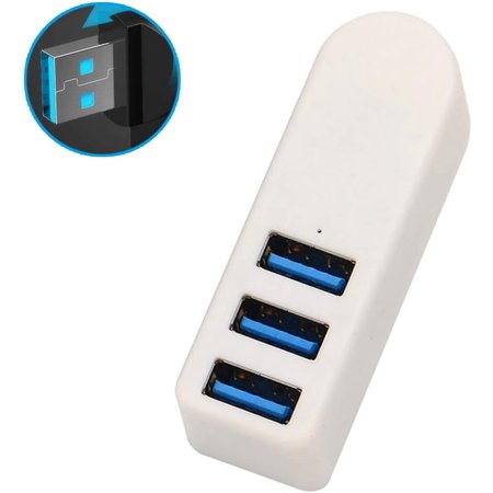 USB 3.0 hub, 270 ° rotatable USB splitter, aluminum 3 port mini USB 3.0 ...