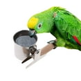 TERGAYEE Bird Feeder Parrot Feeding Cup Stainless Steel Birds Feeders ...