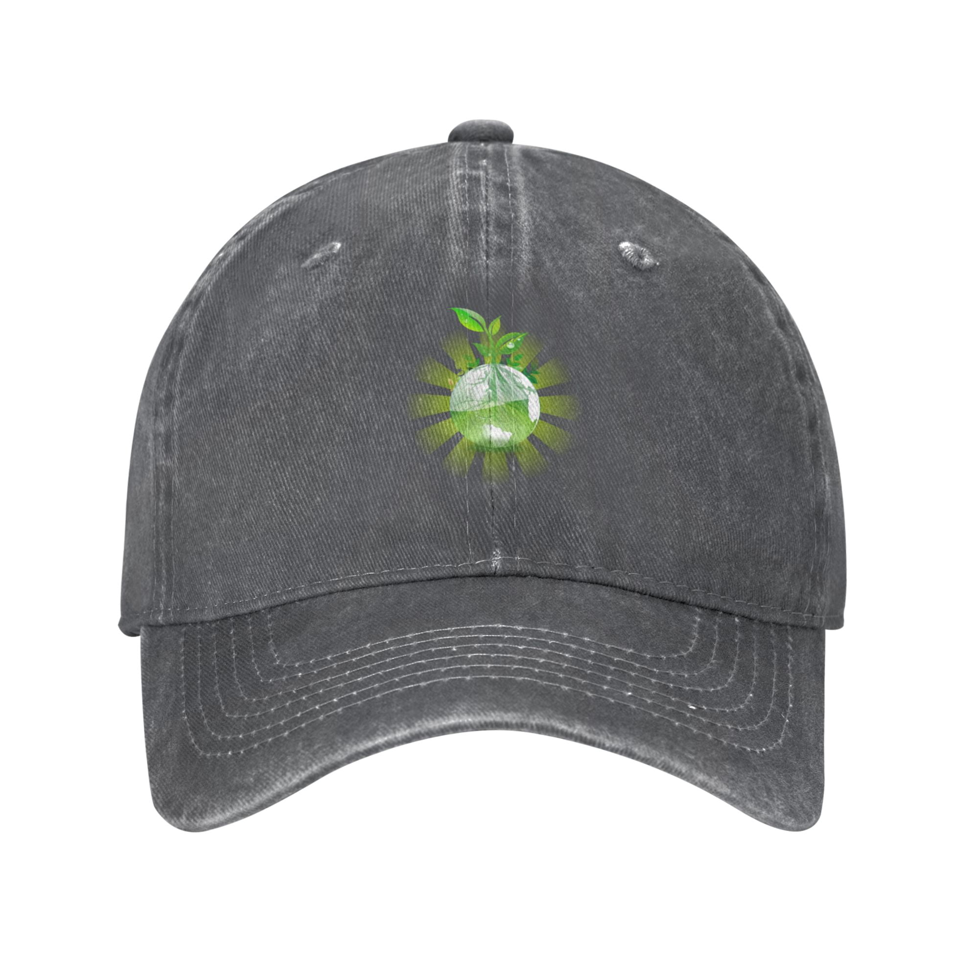 ZICANCN Adjustable Baseball Cap Women, Green Plant Earth Hats for Men ...