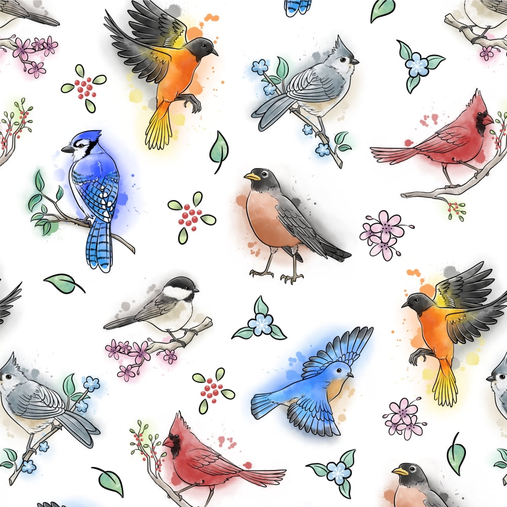 Northeastern Birds Pattern Premium Roll Gift Wrap Wrapping Paper ...