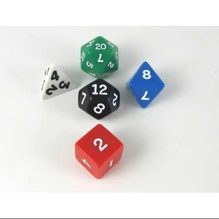 Platonic Standard Dice Set of 5 - Walmart.com