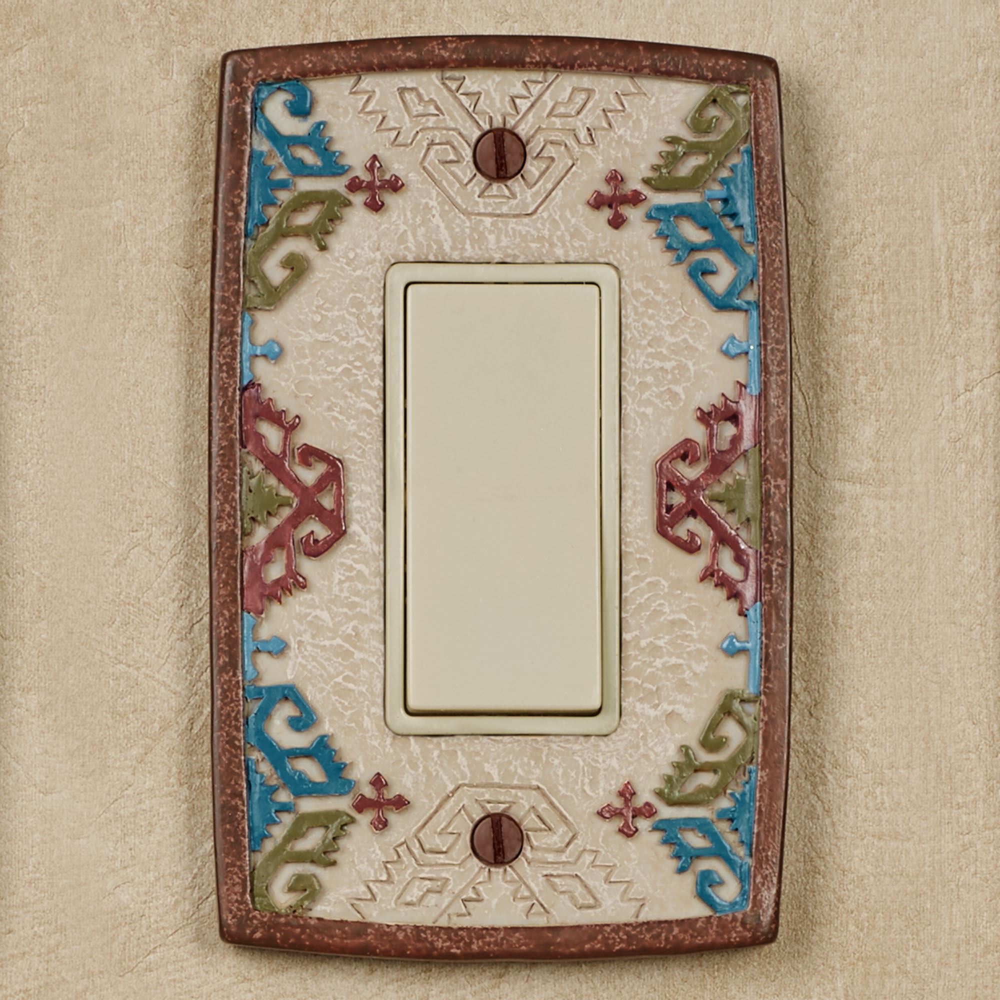 Bandera Southwest Single Dimmer Rocker Multi Warm Geometrics ...
