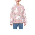 BZSMCE Cartoon Cat Design on Print Hoodie Casual Pullover Sweatshirt ...