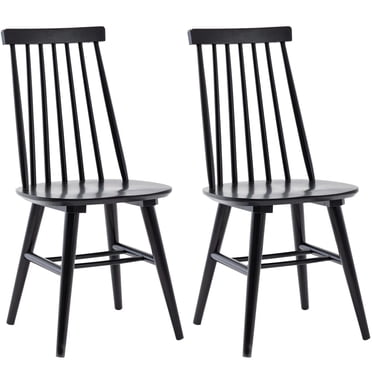 Light Oak Solid Wood Windsor Arrowback Dining Chairs (Set Of 2 ...