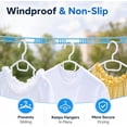 3Pcs Portable Clothesline for Outdoor & Home, Windproof Non-Slip ...