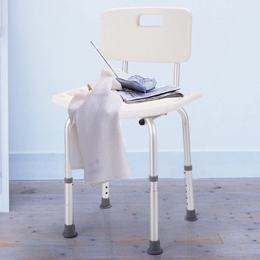Drive Medical Adjustable Height Bath Stool, White - Walmart.com