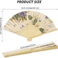 20 Pack Floral Folding Fans Chinese Style Handheld Fans Silk Bamboo ...