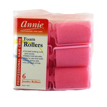 Annie Large 1" Foam Hair Rollers - Black - 10 Pcs. - Walmart.com