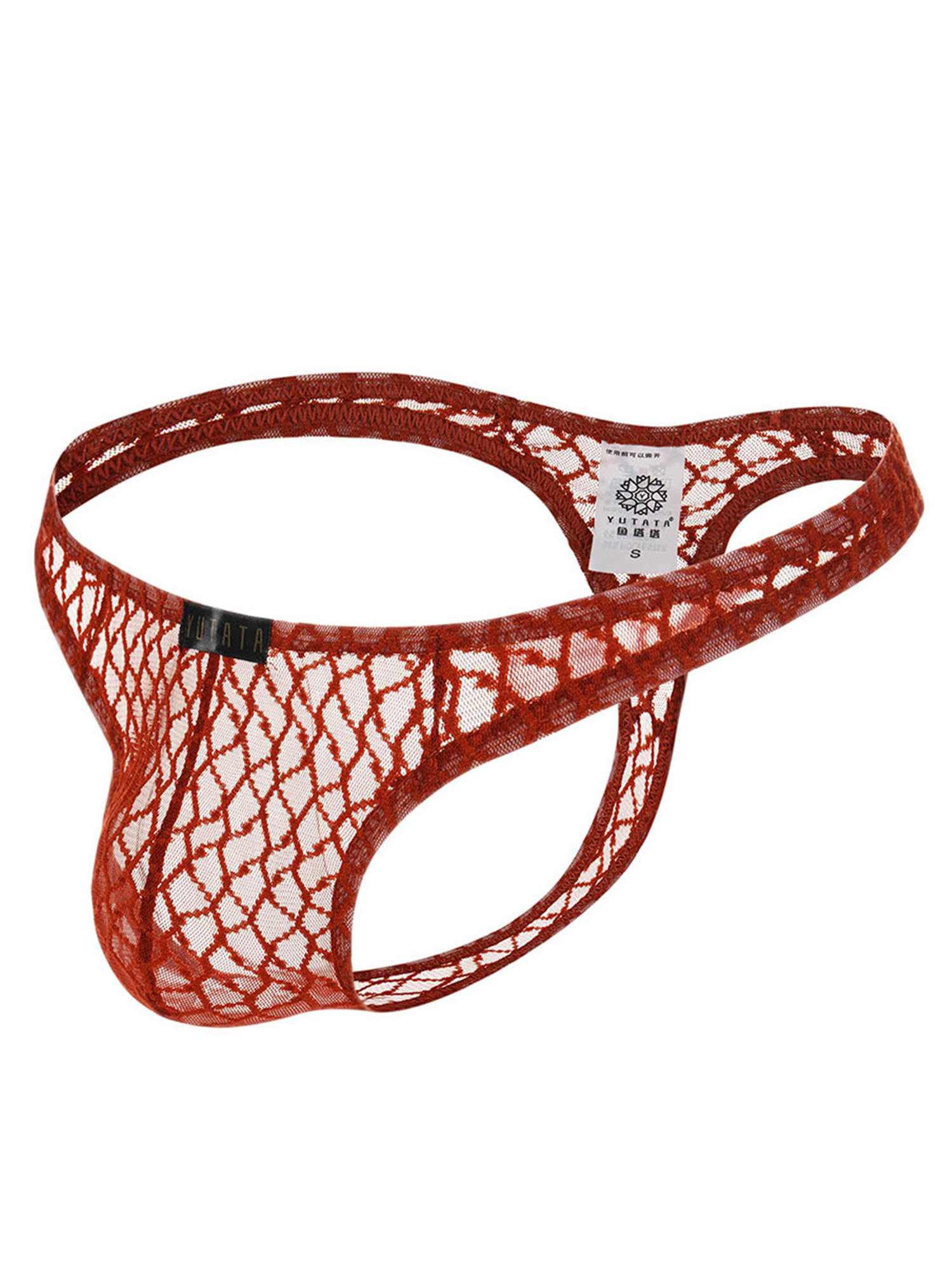 KAMAMEN Men's Sexy Lace Mini Briefs Breathable Underwear Low Waist ...