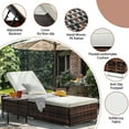 Zimtown Adjustable Pool Chaise Lounge Chair Outdoor Patio Furniture PE ...