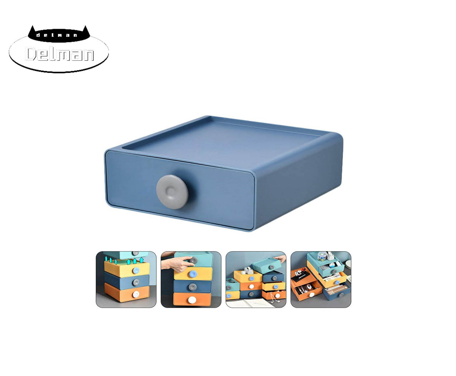 Desk Plastic Organizer File Cabinet Desktop Cosmetics Storage Organizer ...