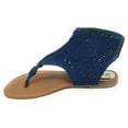 Victoria K Women's Laser Cutout Thong Front Sandals - Walmart.com
