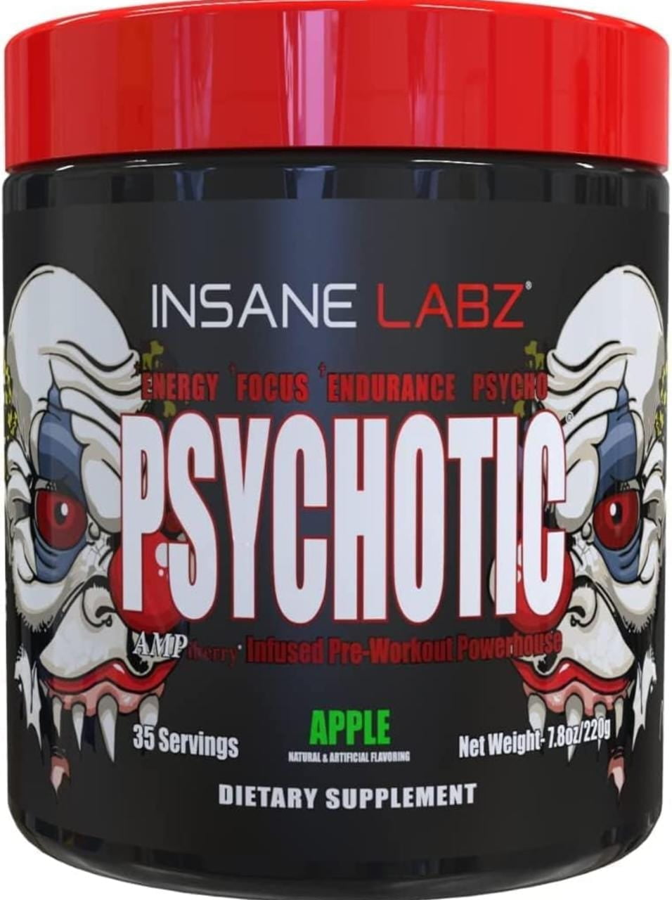 Pre Entreno Psychotic (35 serv) Cherry Limonade INSANE LABZ PSYCHOTIC PRE-ENTRENO MANZANA ...