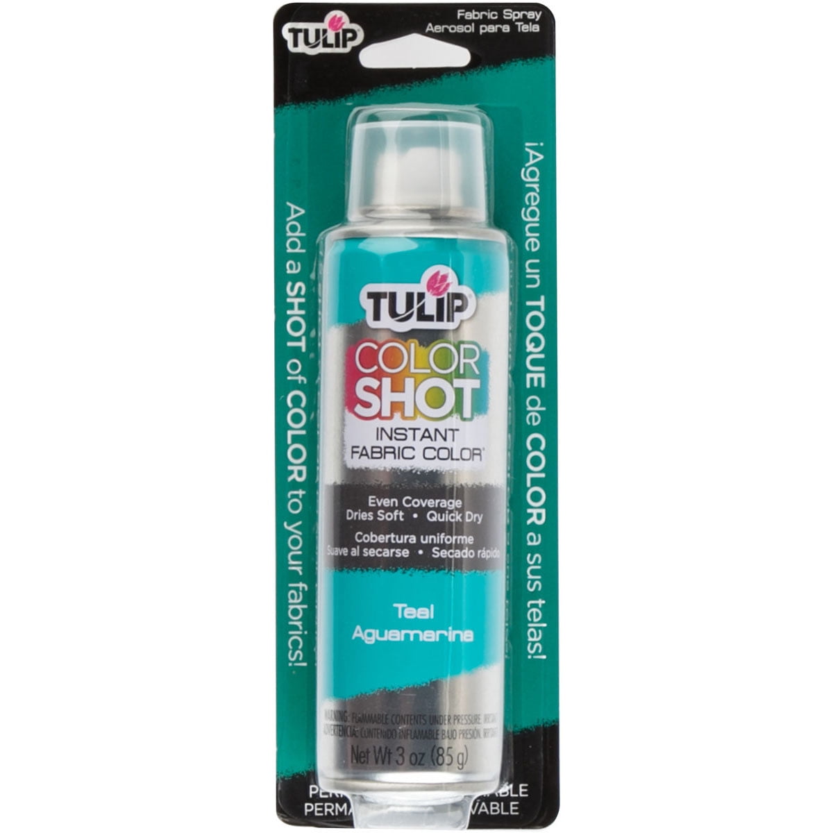 Tulip Color Shot Instant Fabric Color Spray 3oz-Teal - Walmart.com