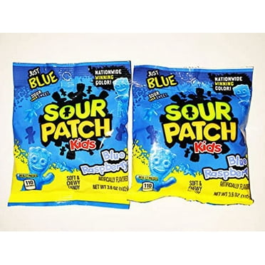 SOUR PATCH KIDS Fun Blue Raspberry Gummy Candy, 8 oz Bag - Walmart.com