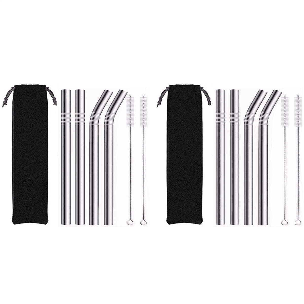 Click here for Unbranded 8pcs Silver 12mm Reusable Metal Straws W... prices