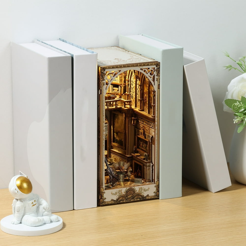 Click here for Lngoor 3d Wooden Puzzle Bookshelf Diy Book Nook Wi... prices