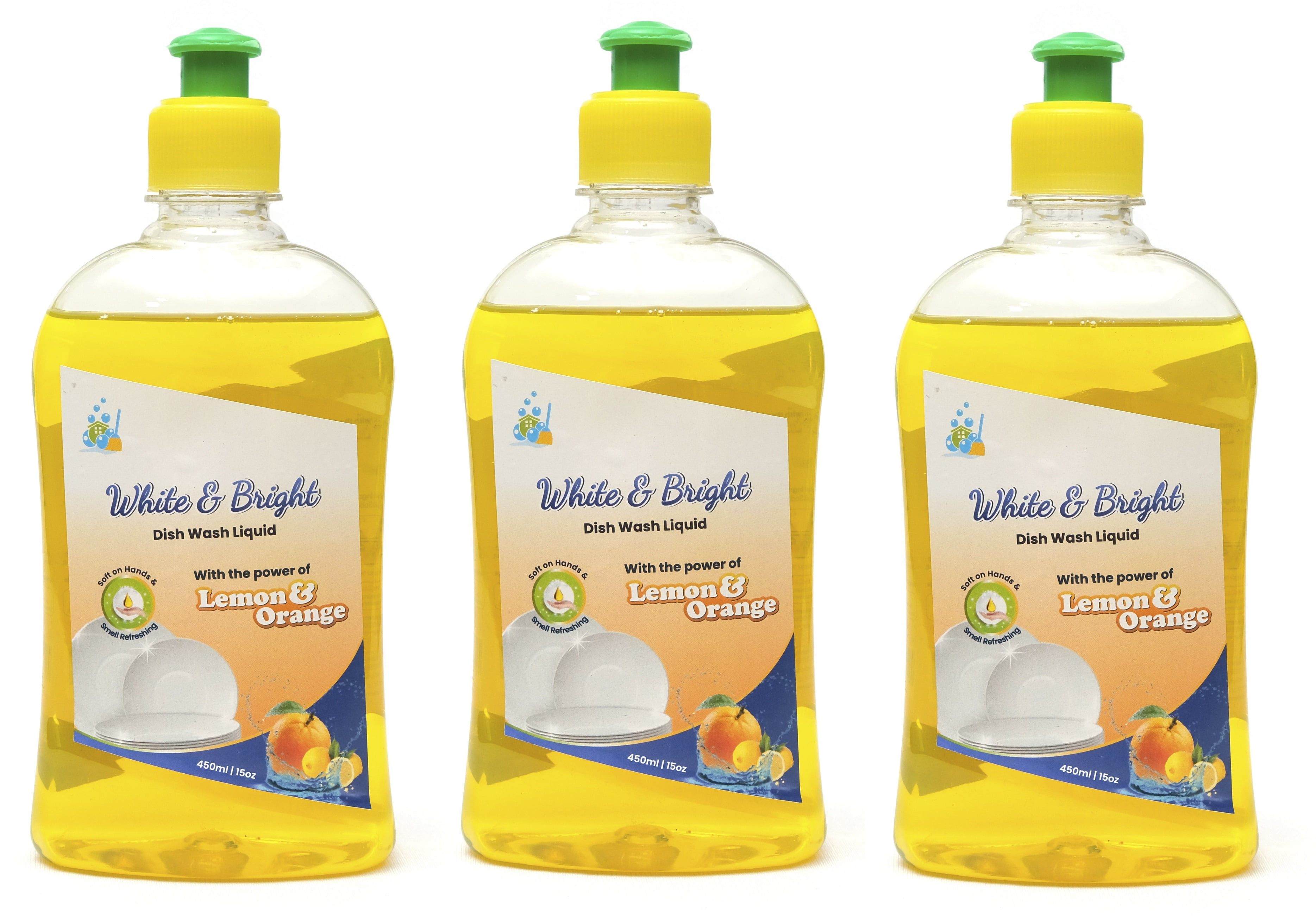 White&Bright Liquid Dish Soap, Liquid Dishwash, Dishwashing Liquid Gel ...