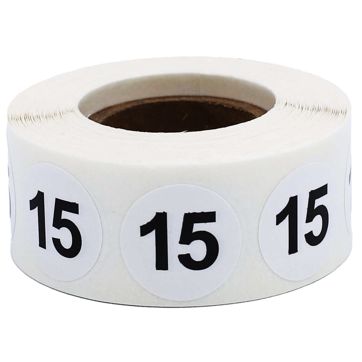 Circle Dot Number 15 Stickers | 0.75" Inch Round | 500 Pack - Walmart.com