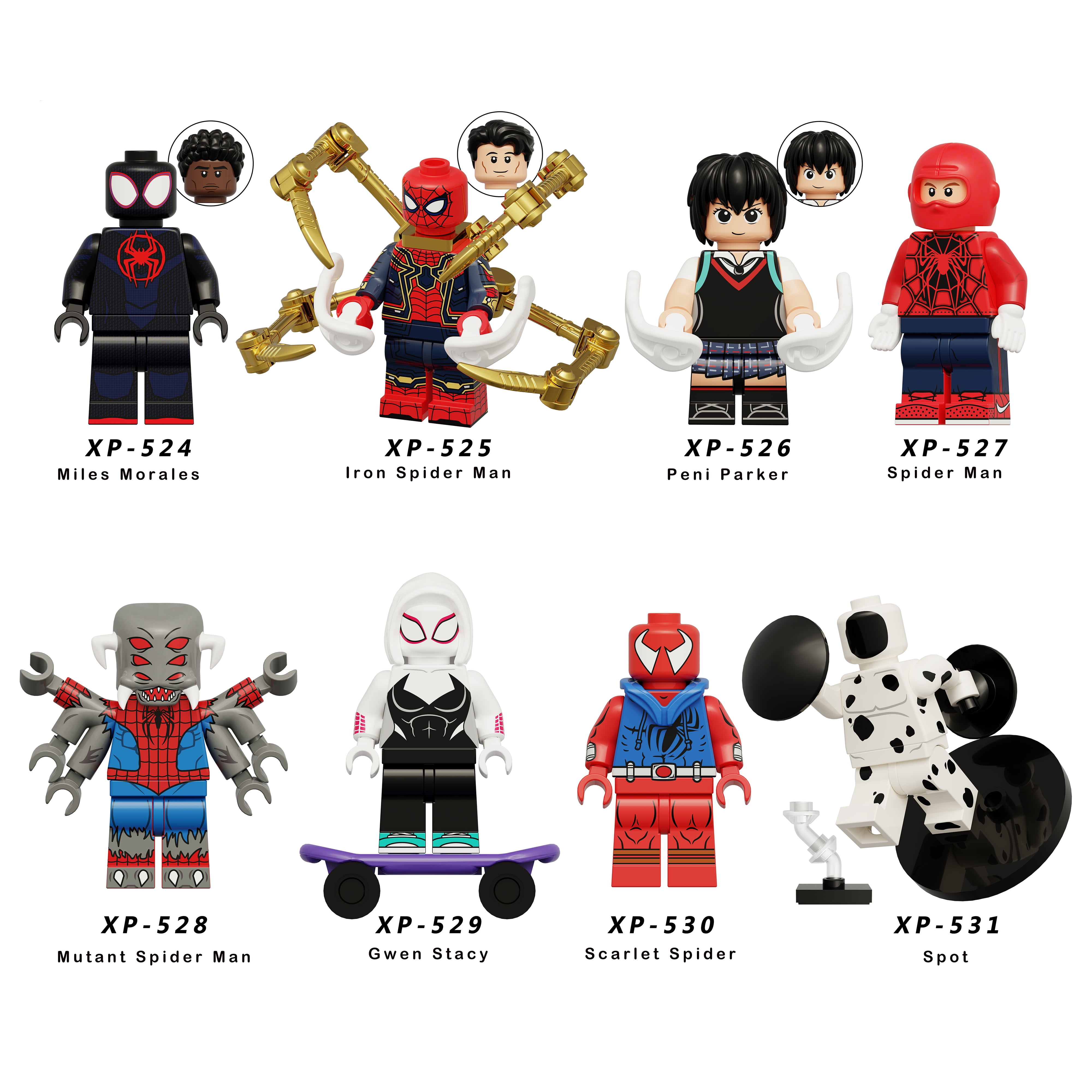 Spider-Man Across the Spider-Verse Minifigures x 8 Sets 1 - Walmart.com