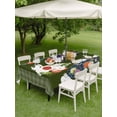 Fans Rabbits Rectangle Outdoor Tablecloth with Umbrella Hole Japanese ...