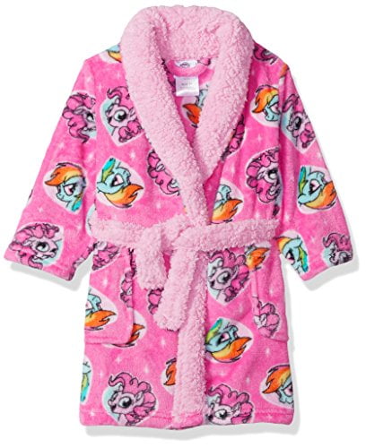 My Little Pony Girls' Little Luxe Plush Robe, White As Clouds, 4 ...