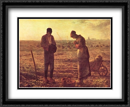The Angelus, c.1859 2x Matted 34x28 Large Black Ornate Framed Art Print ...