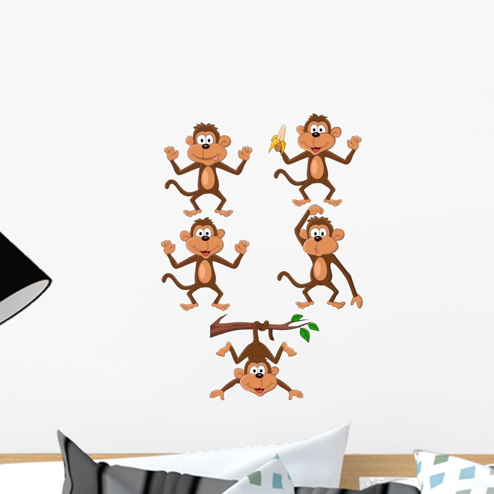 Monkey by Wallmonkeys Peel and Stick Graphic (18 in H x 13 in W ...