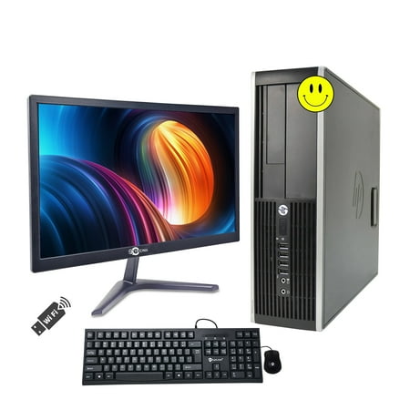HP Compaq 8000 SFF Desktop Computer with New 20 inch Monitor Windows 10 ...