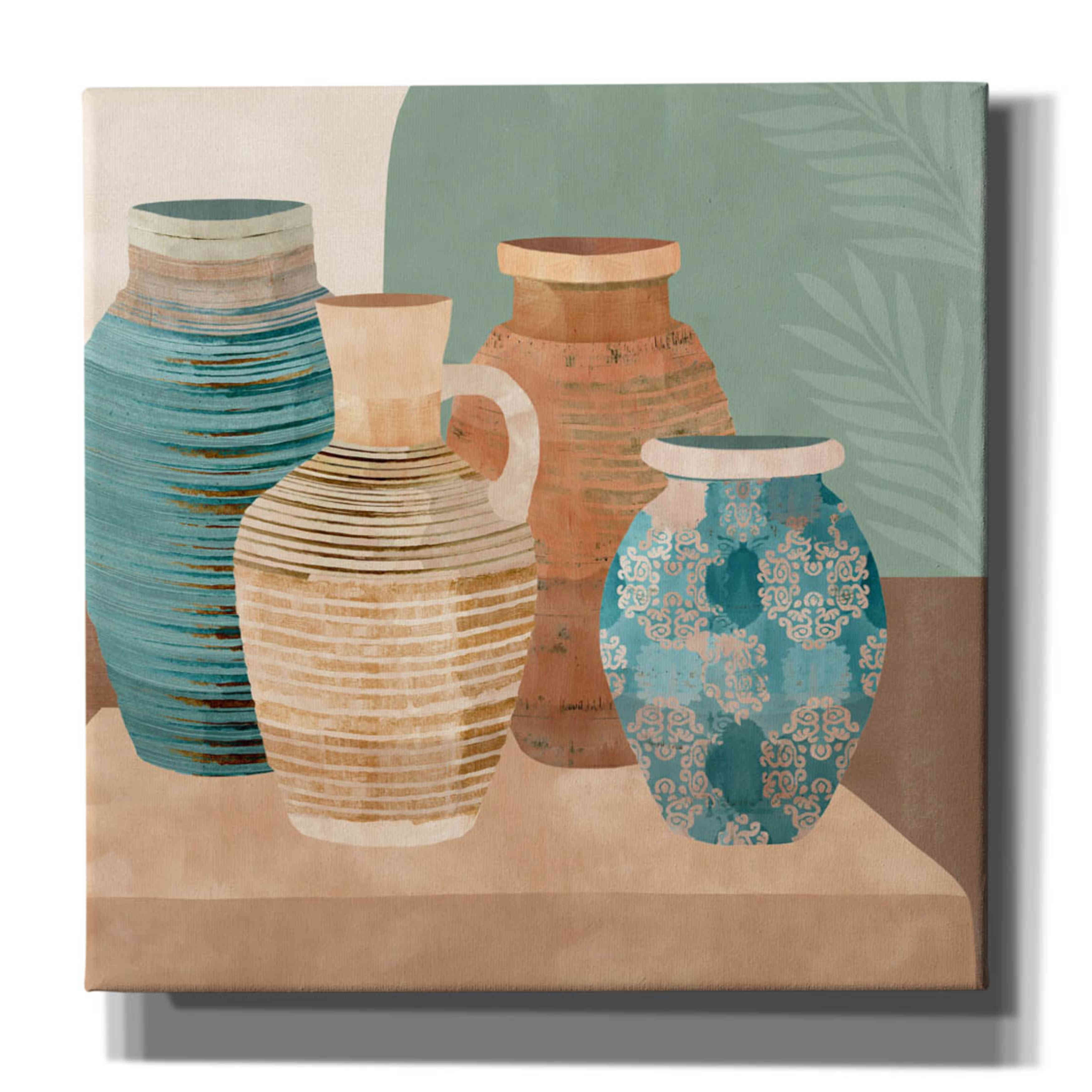 Epic Graffiti 'Earthenware Pots I' by Flora Kouta Giclee Canvas Wall ...