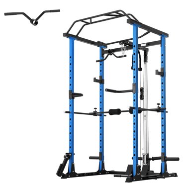 1400LBS Capacity Power Cage Rack, Professional Home Gym Equipment with ...