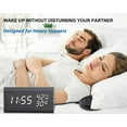 CoolFire Wooden Vibrating Alarm Clock for Seniors, Bed Shaker, Bedroom ...