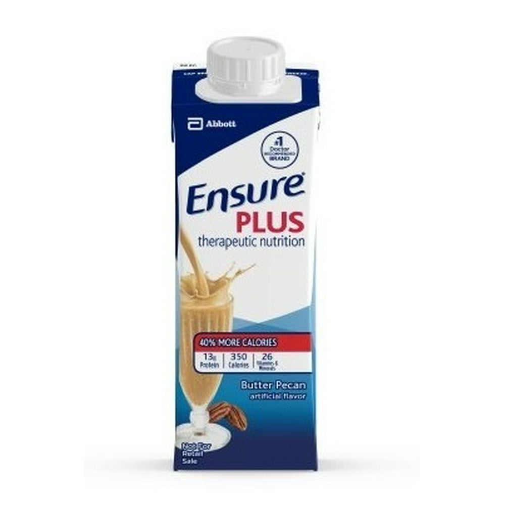 Ensure Plus Butter Pecan, 8 Ounce Recloseable Carton, Abbott 64909 ...