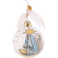 Oh Night Divine Nativity Puff Christmas Tree Ornaments - Hand-Painted ...